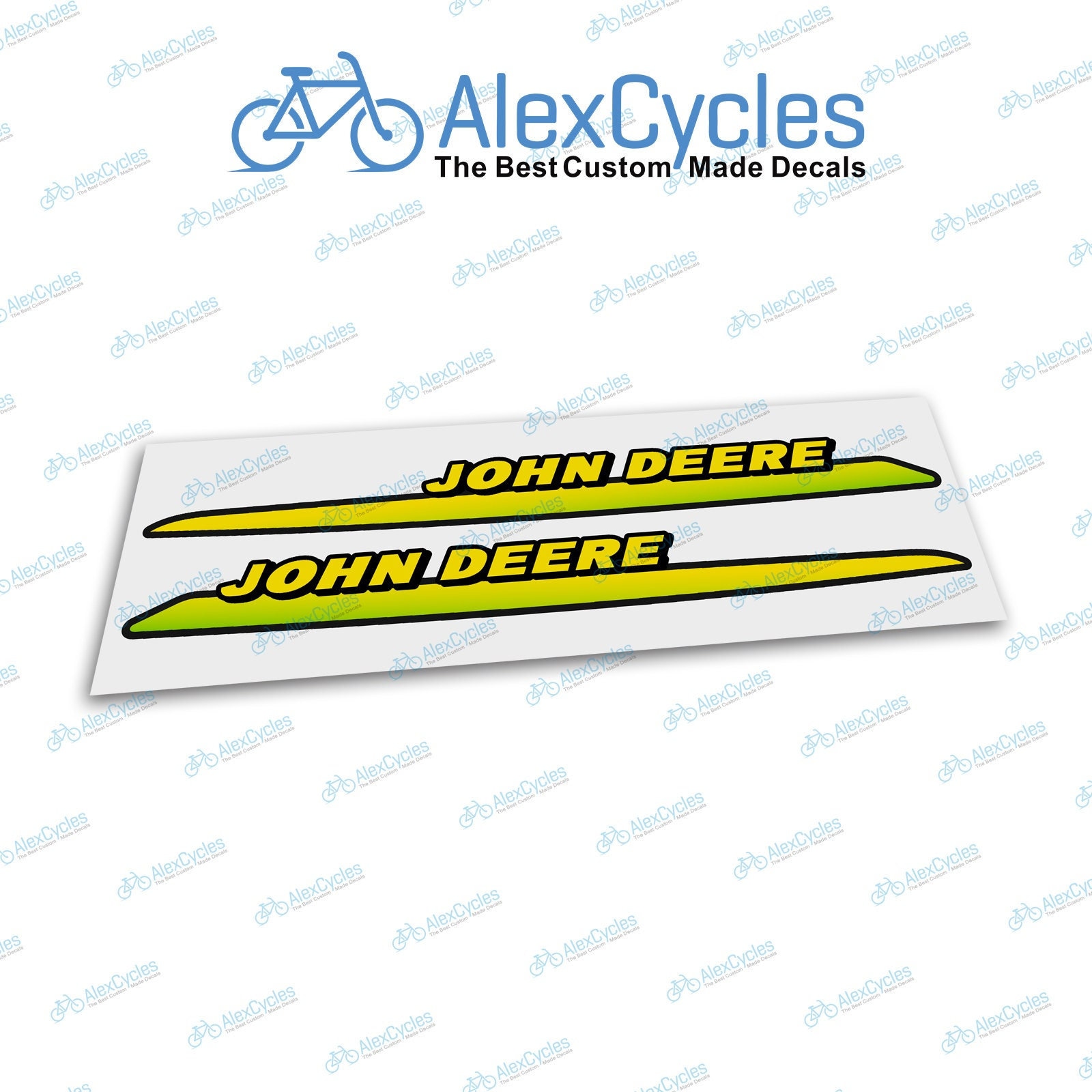 2pc Set for John Deere Tractor Upper Hood Vinyl Right and Left Decals ...