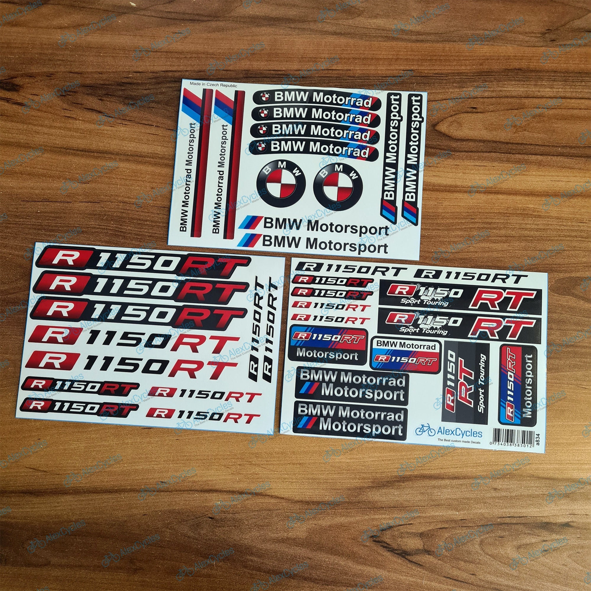 BMW R1150RT R1150 RT Red Motorrad Motorsport Laminated Decals Stickers ...