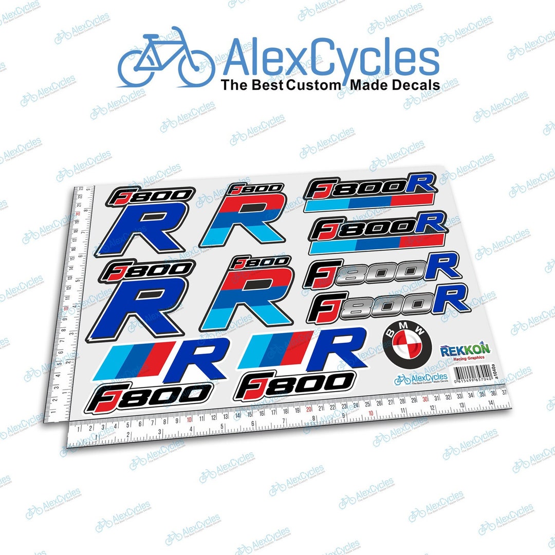 BMW F800R F800 R Red Blue Motorrad Motorsport Laminated Decals Stickers ...
