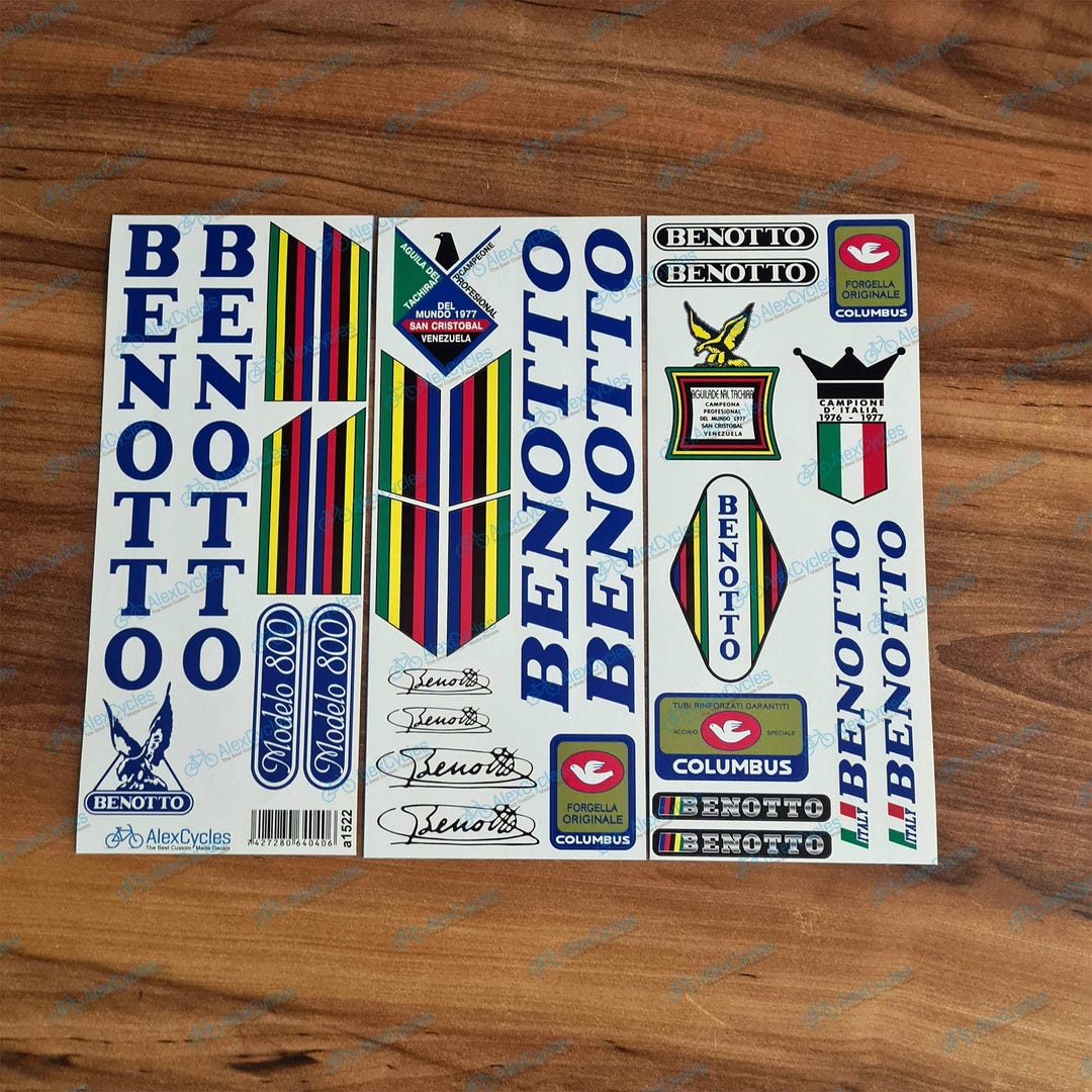 Restoration Benotto Modelo 800 Decals Stickers Set Campagnolo Vintage ...
