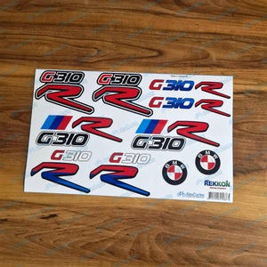BMW Motorrad Motorsport G310R Wheel Rim Laminated Stripes Decals ...