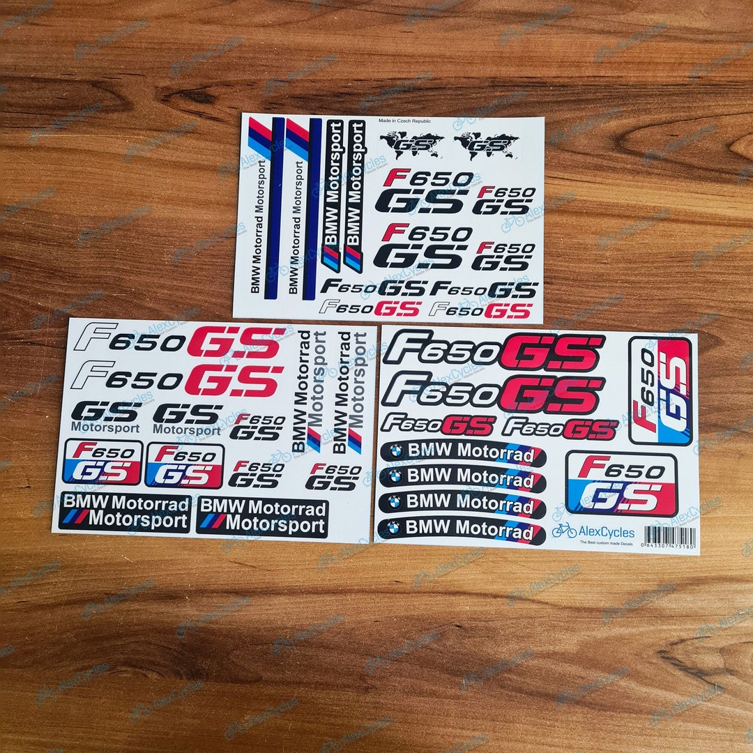 BMW Motorrad Motorsport F650 GS F650GS Red Laminated Decals Stickers ...