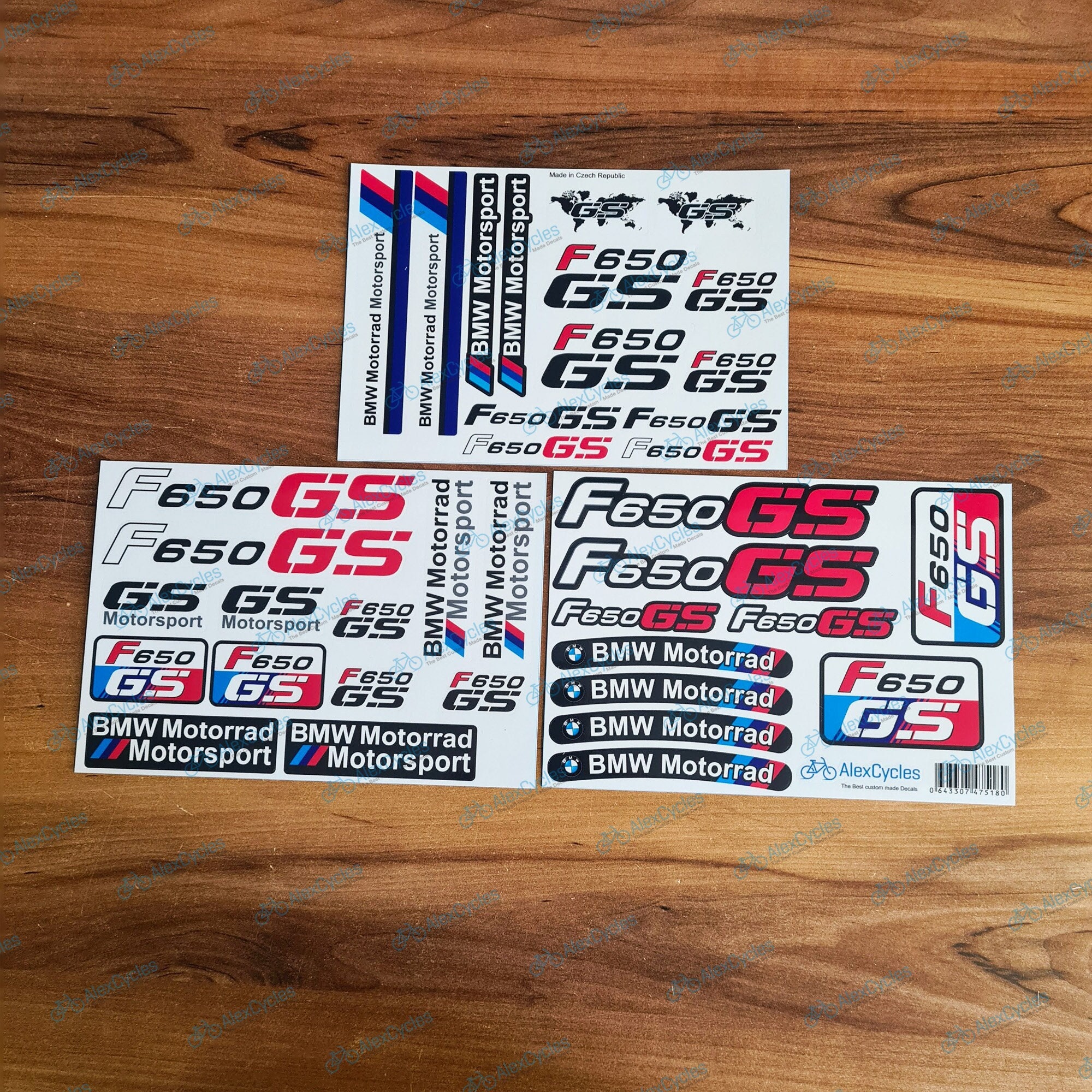 BMW Motorrad Motorsport F650 GS F650GS Red Laminated Decals - Etsy