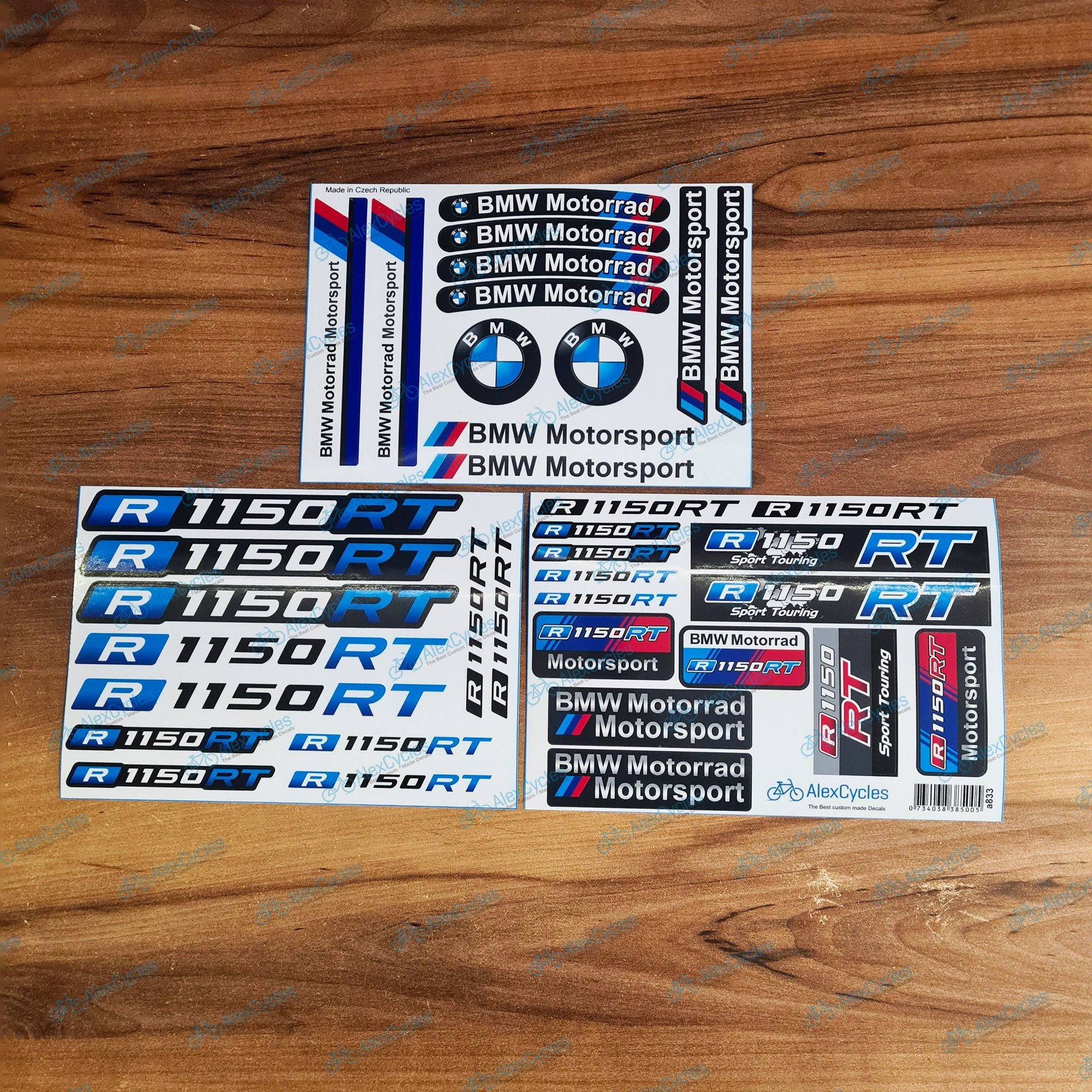 BMW R1150RT R1150 RT Blue Motorrad Motorsport Laminated Decals Stickers ...