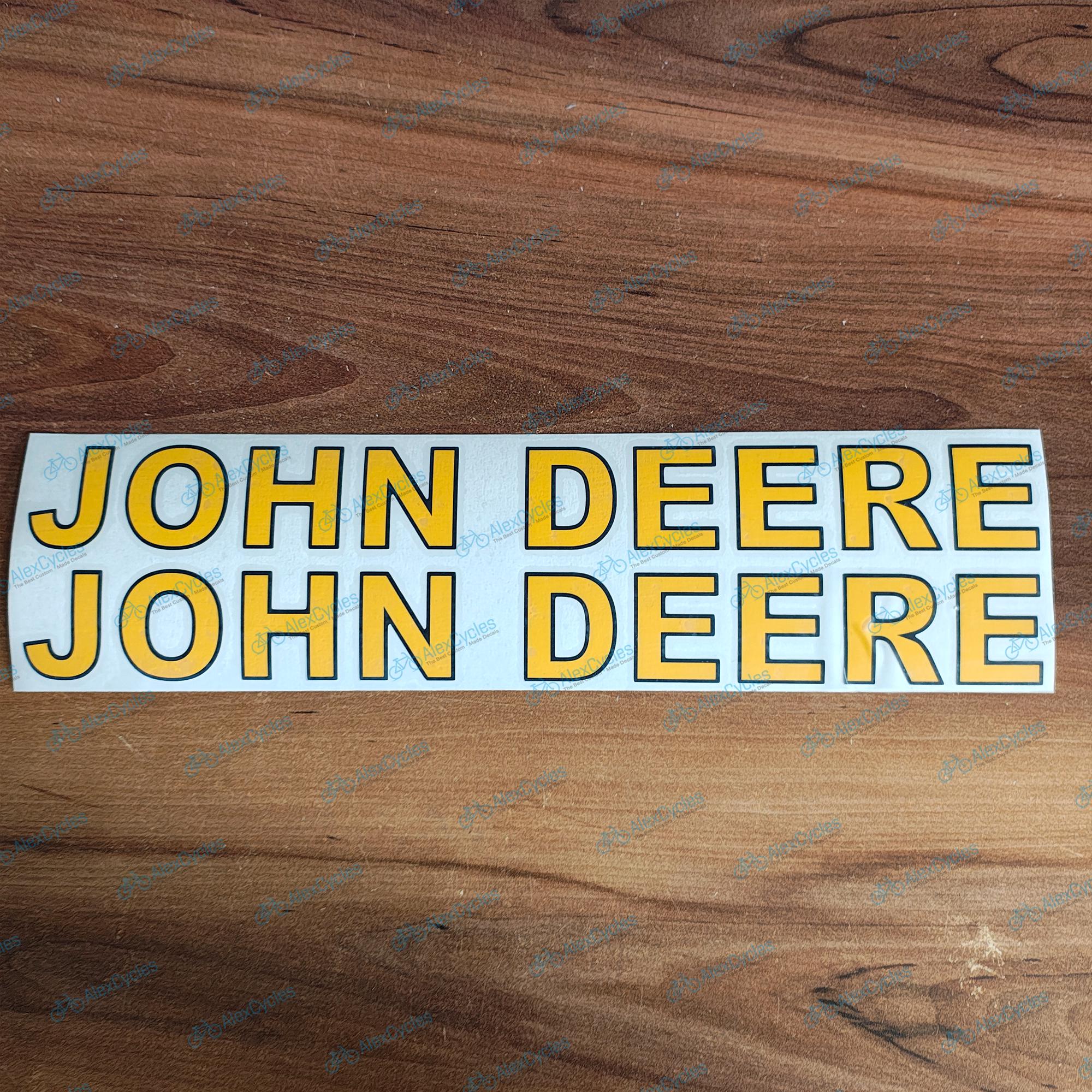 Very Nice John Deere Logo High Cast Vinyl Decals Stickers Letters 14" X ...
