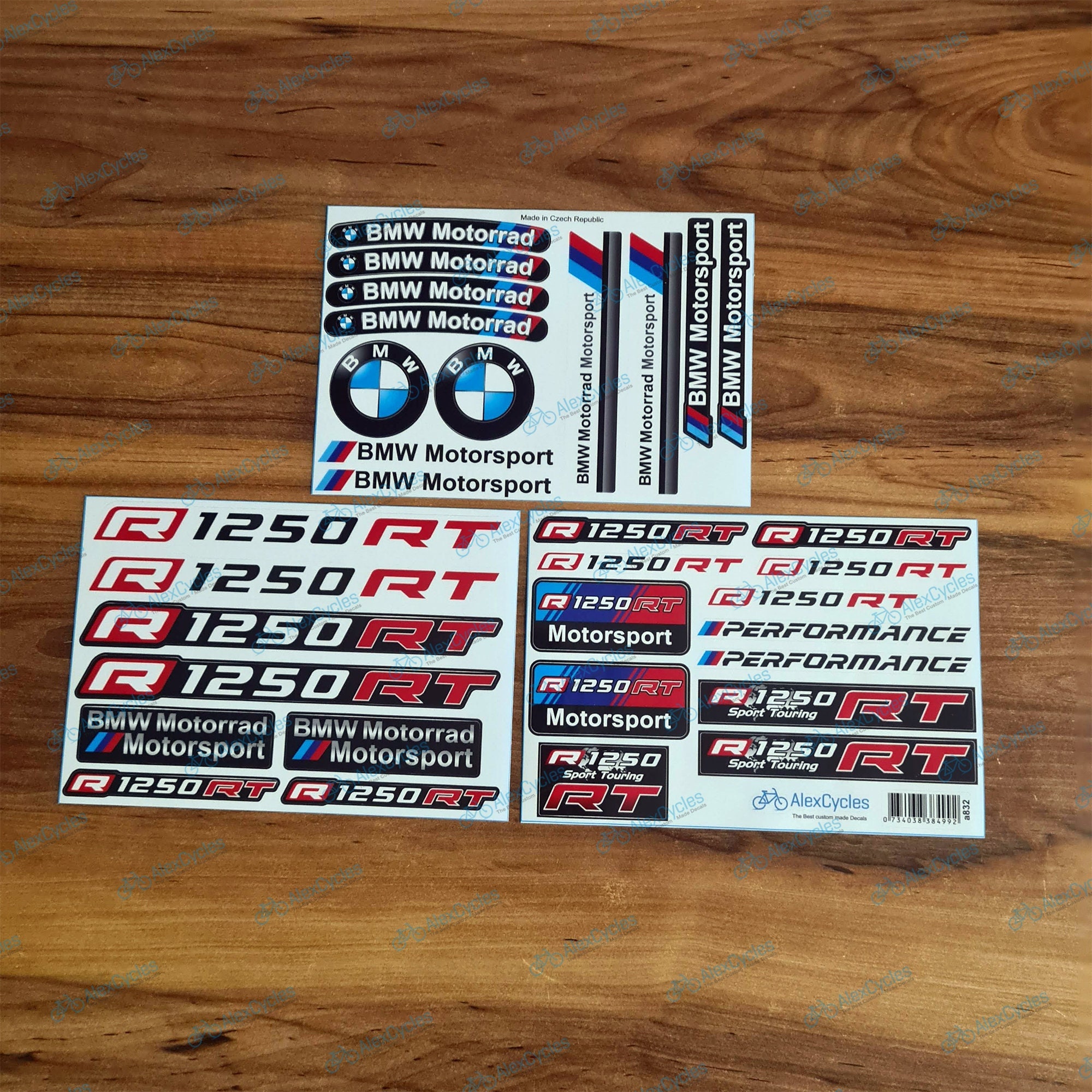 BMW R1250RT R1250 RT Red Motorrad Motorsport Laminated Decals Stickers ...