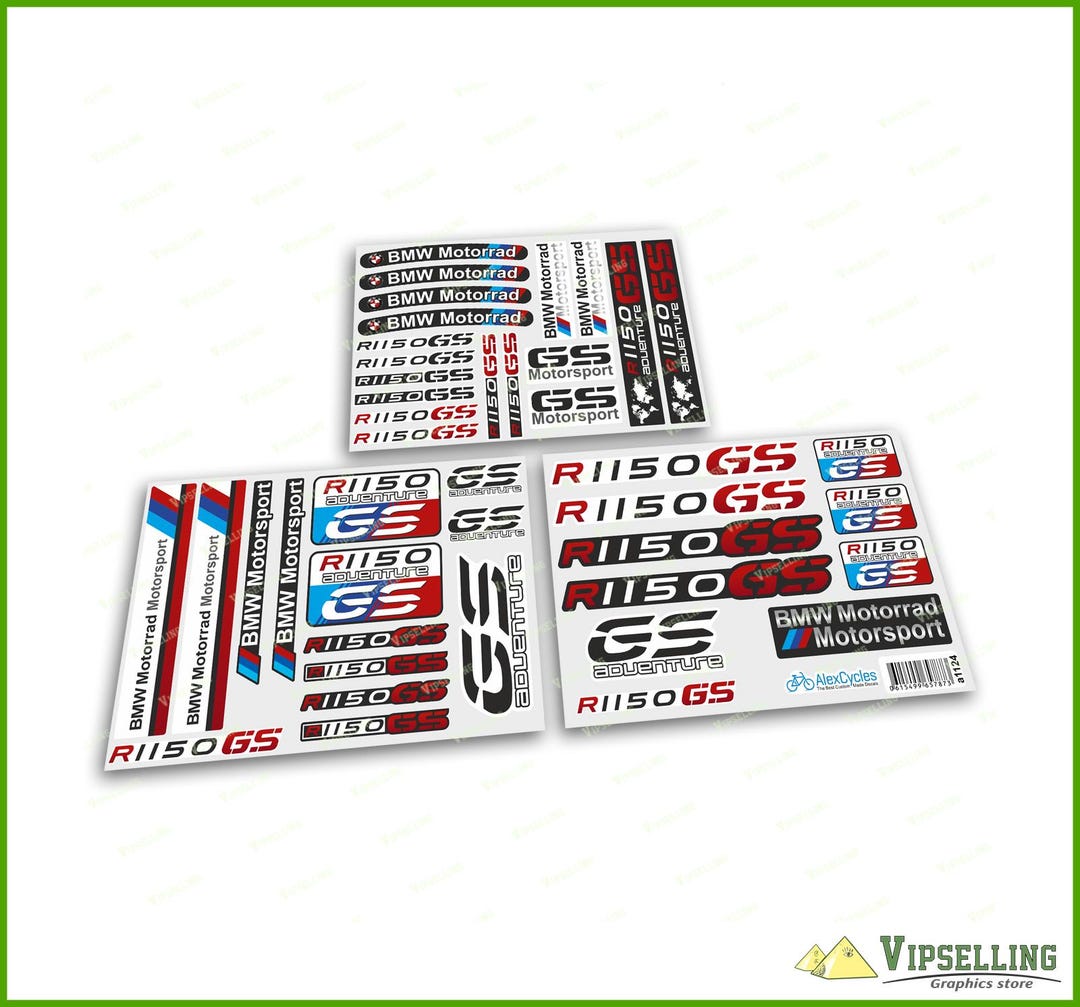 BMW R1150GS Adventure Stickers Set Decals for Fairings Tank Panels BMW ...