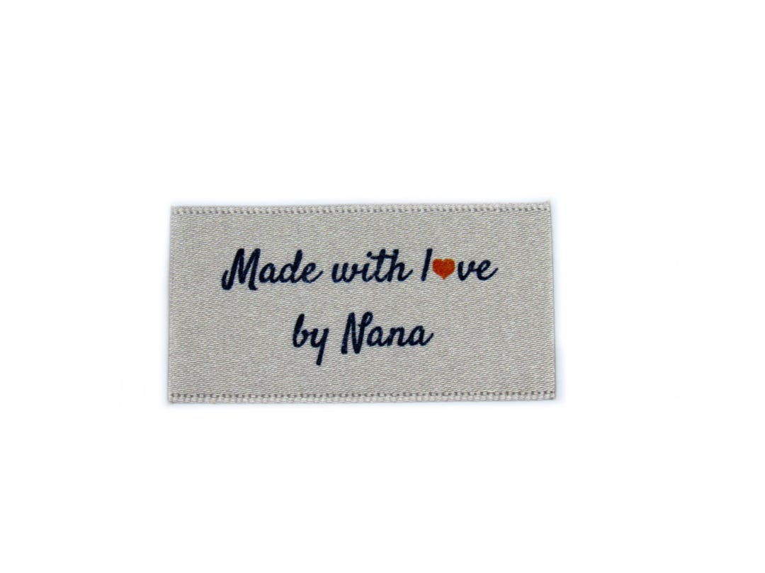 Made With Love by Nana Labels Tags for Craft and Handmade Items - Sew ...