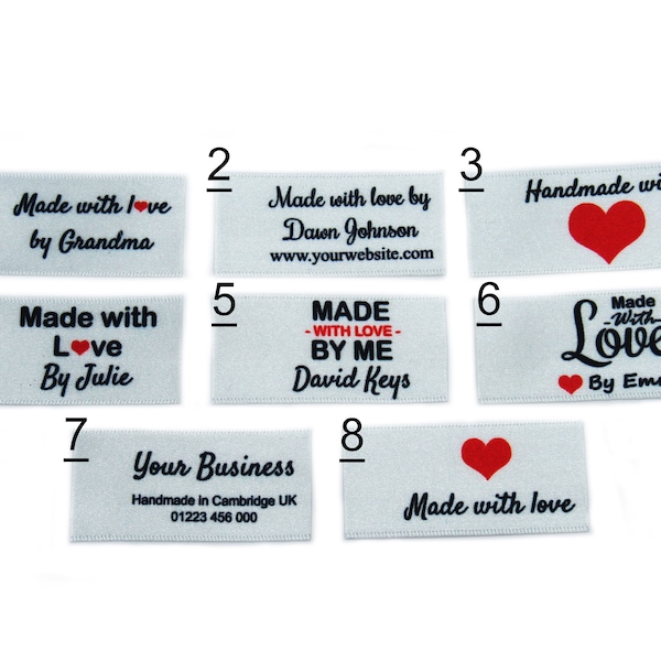 Personalized Sew in Labels - Etsy