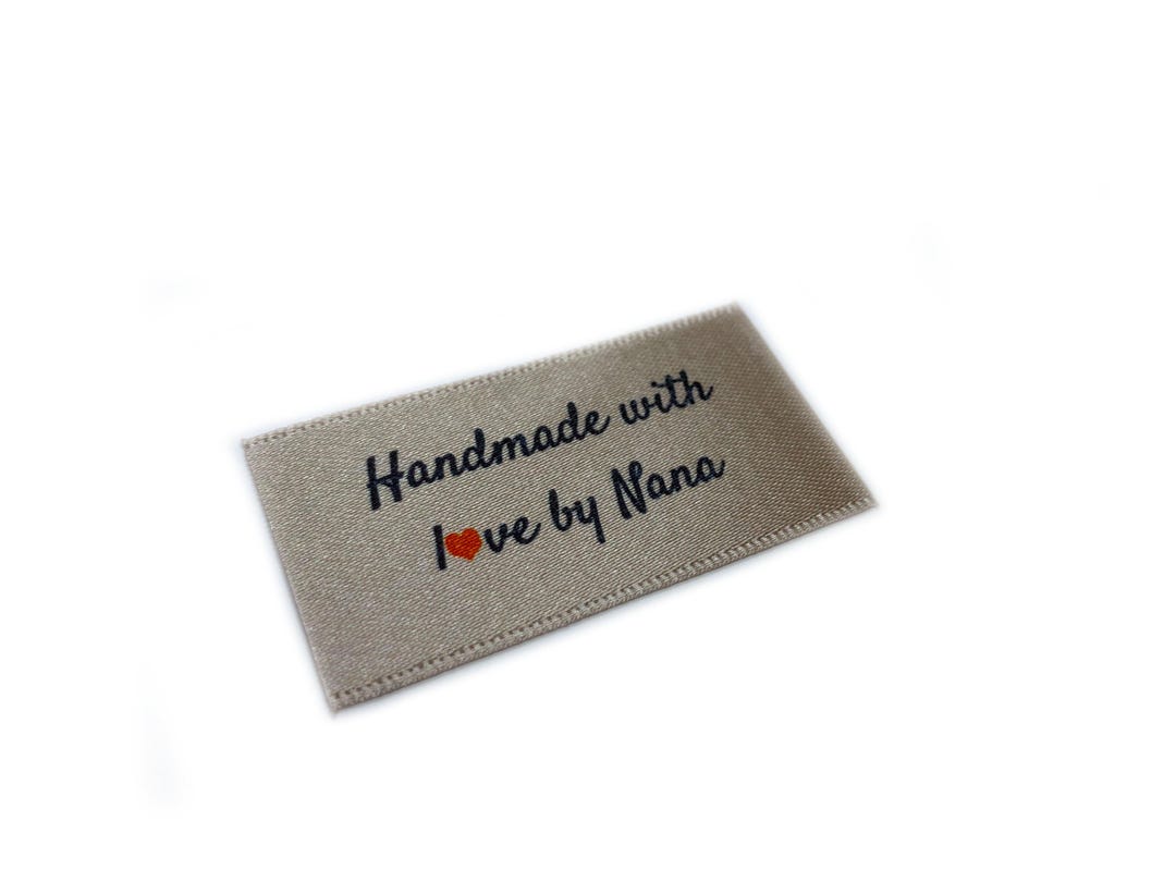 Handmade With Love by Nana Labels Tags for Craft and Handmade Items ...