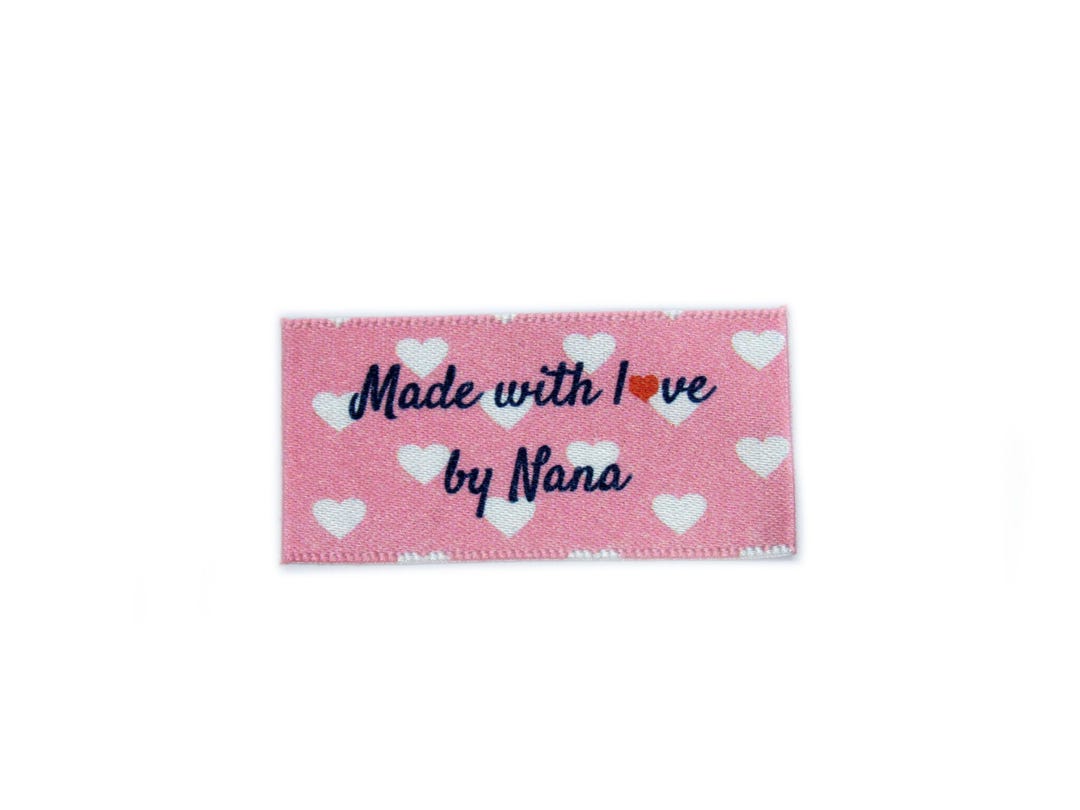 Made With Love by Nana Labels Tags for Craft and Handmade Items - Sew ...