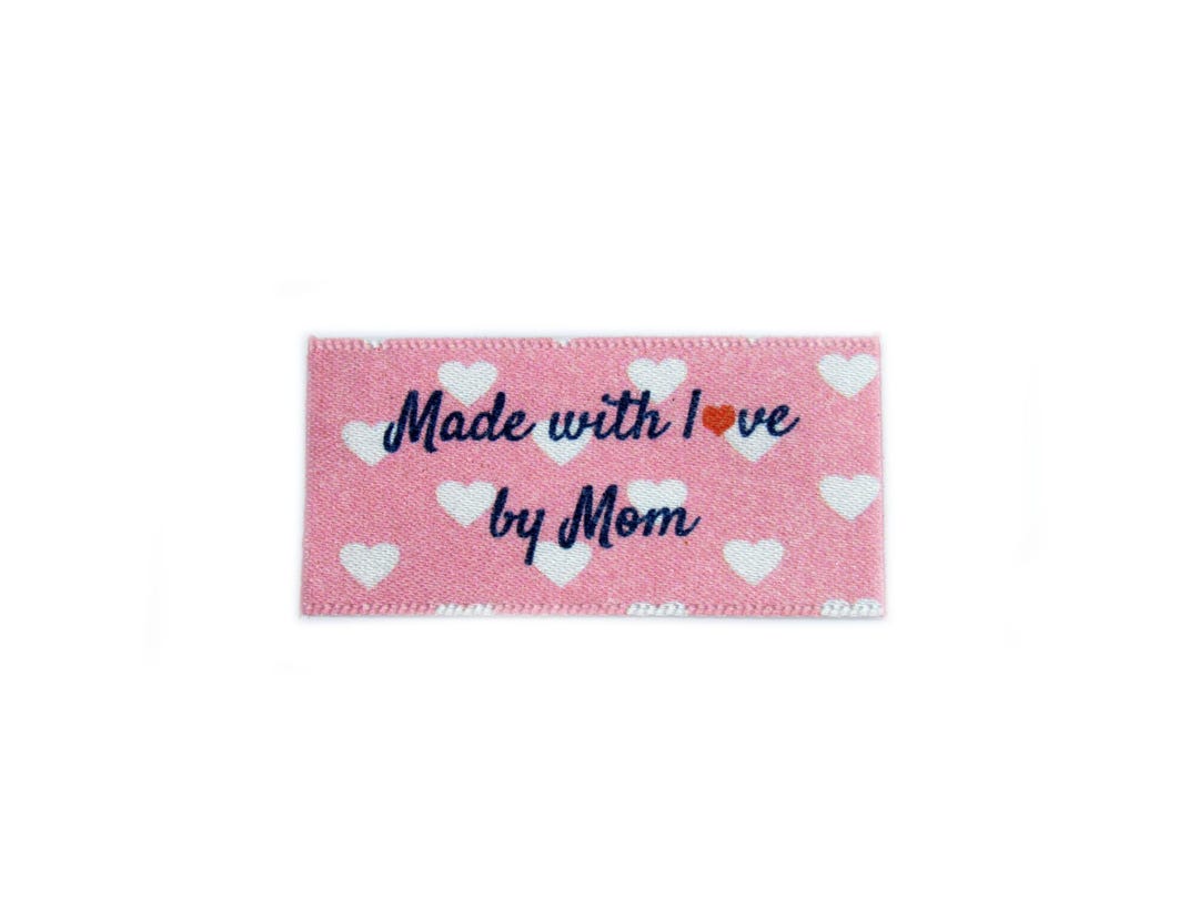 Made With Love by Mom Labels Tags for Craft and Handmade Items - Sew in ...
