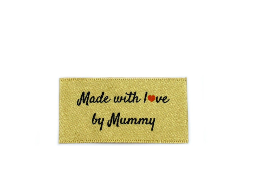 Made With Love by Mummy Labels Tags for Craft and Handmade Items - Sew ...
