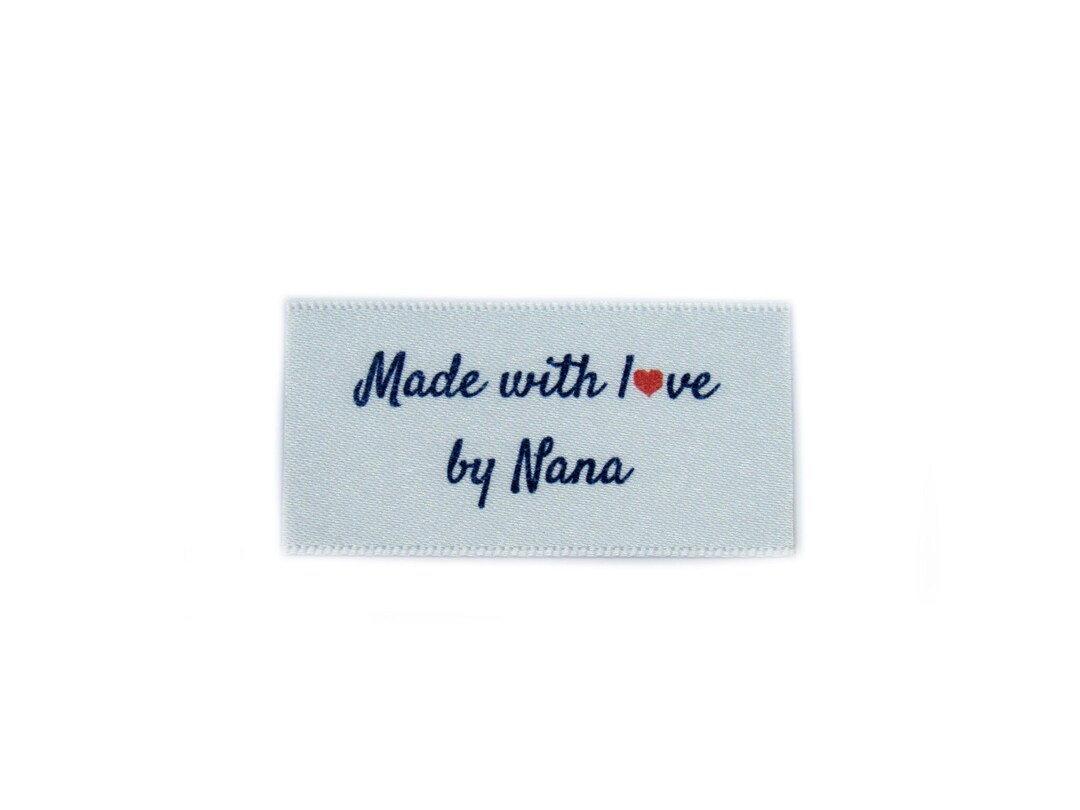 Made With Love by Nana Labels Tags for Craft and Handmade Items - Sew ...