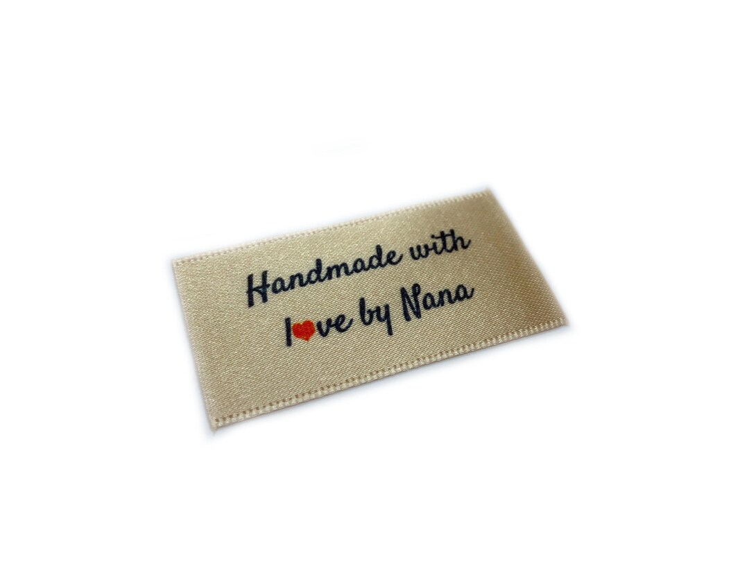 Handmade With Love by Nana Labels Tags for Craft and Handmade Items ...
