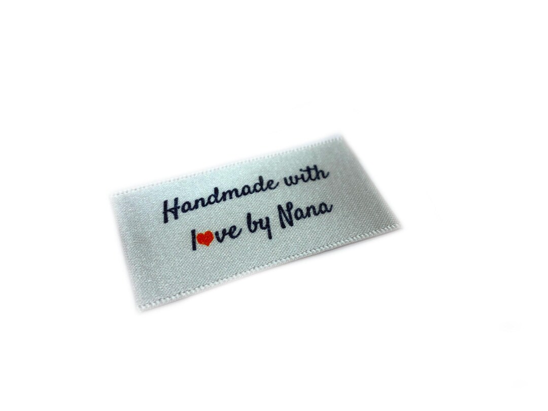 Handmade With Love by Nana Labels Tags for Craft and Handmade Items ...