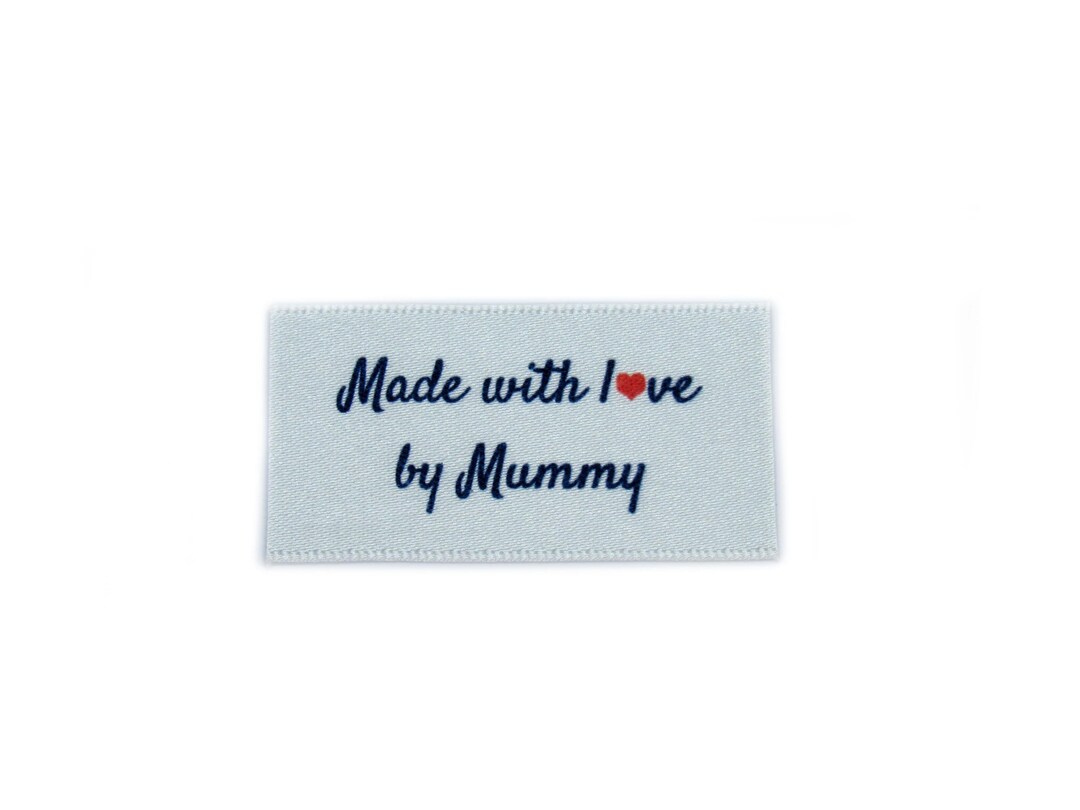 Made With Love by Mummy Labels Tags for Craft and Handmade Items - Sew ...