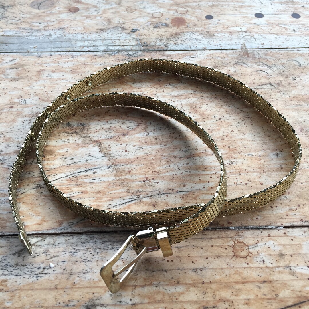 Vintage Gold Braided Belt - Etsy