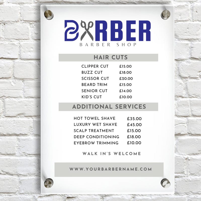 Custom Price List Board - Etsy