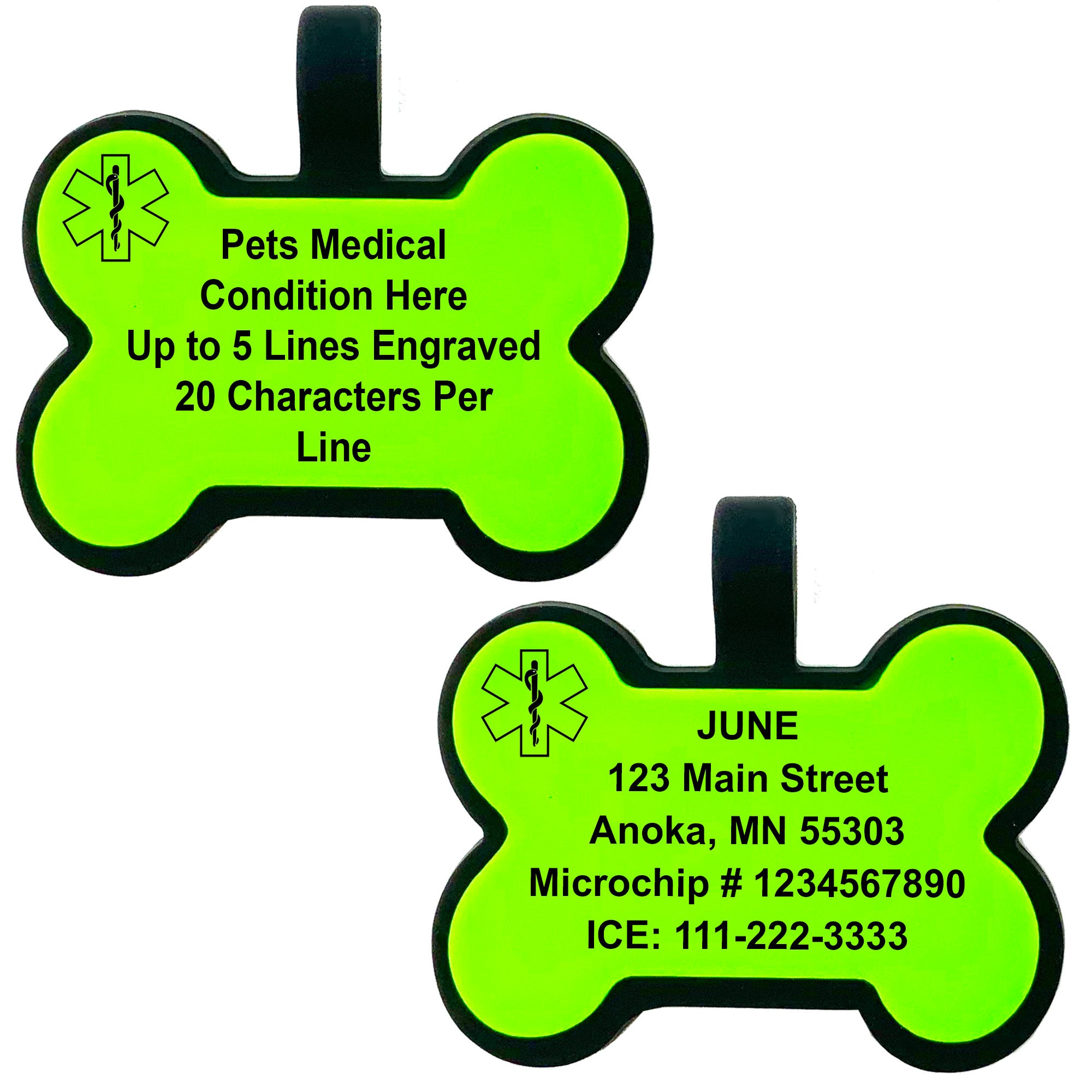 Medical Dog Tag Dog ID Tags Personalized for Pets With | Etsy