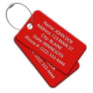Customized Heat Tolerance and UV Stable Tavel Tag Luggage Tag Bag ID ...