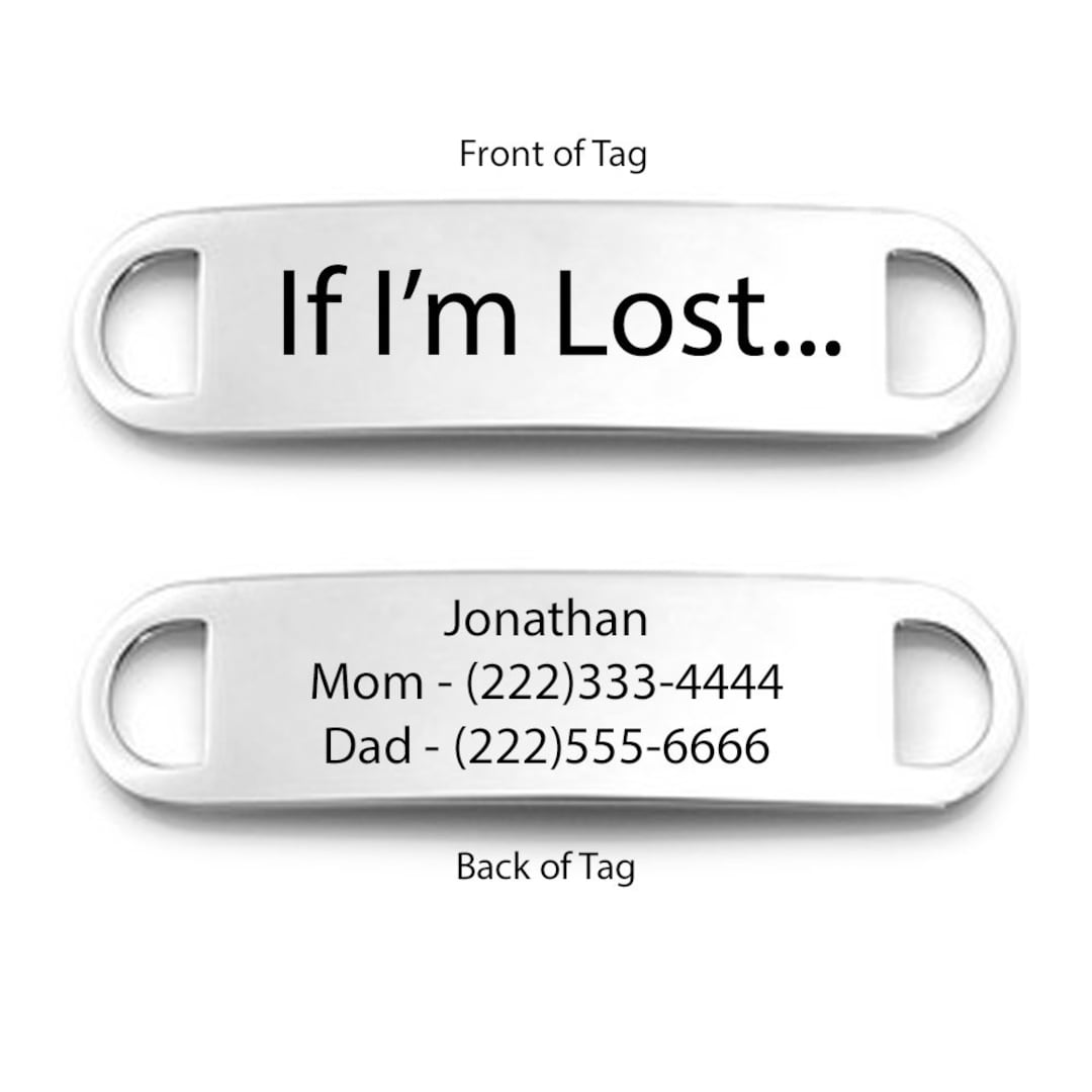 Alert Shoe ID Tag for Kids, Girls, Boy, Children, Men, Women, Elderly ...