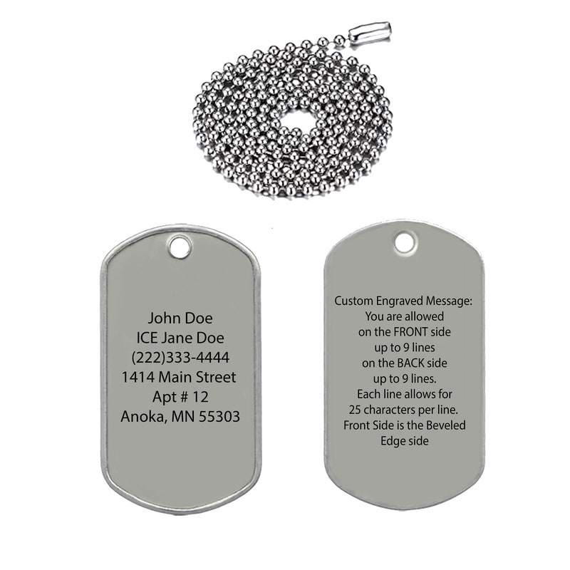 Dog Tag Bracelet - Etsy