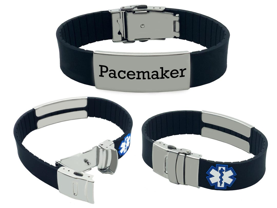 Pacemaker Medical Alert Bracelet | Personalized ID Wristband ...