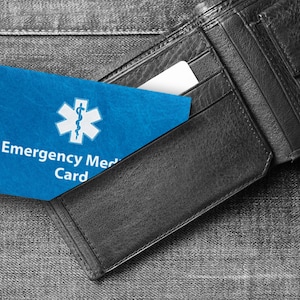 Personalized Emergency Medical Card: Medical Alert ID (4 Pack) - Etsy