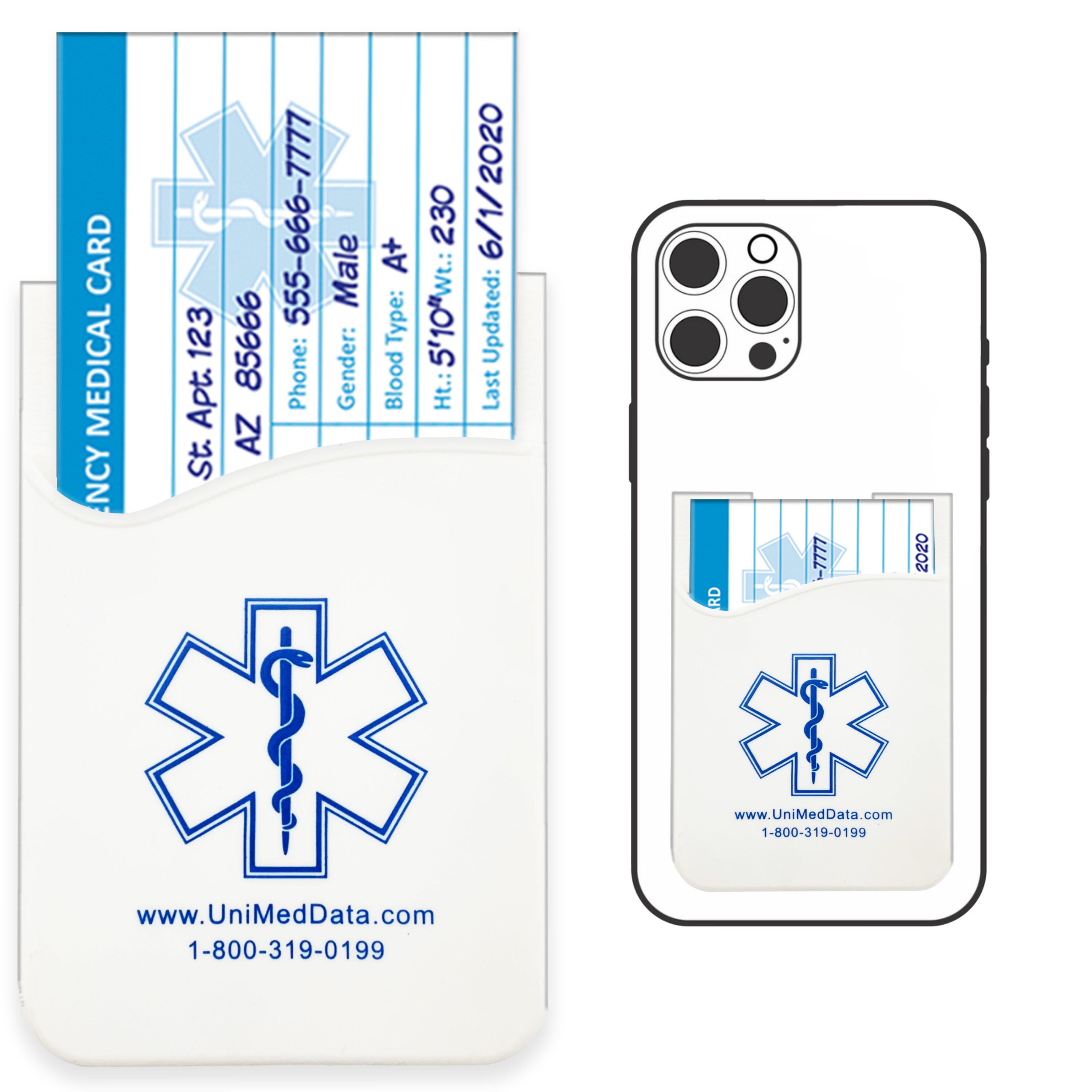 6-pack Medical Alert Wallet Cards With Protective Sleeves - Etsy
