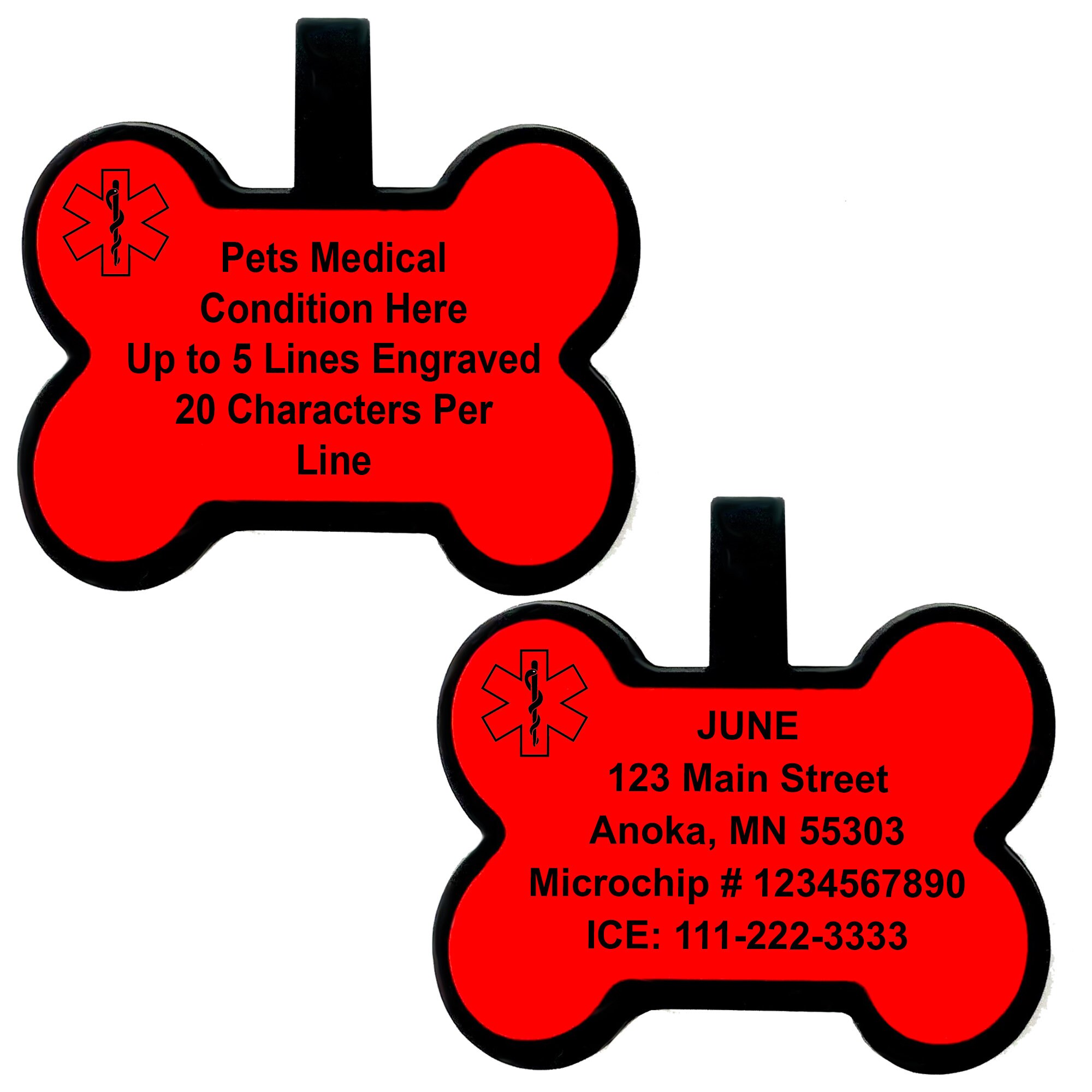 Medical Dog Tag Dog ID Tags Personalized for Pets With - Etsy