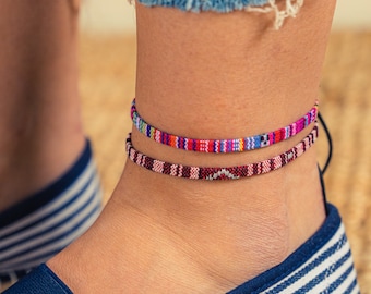 Surfer Beach Anklet Set for Women and Men Womens Boho Ethno - Etsy