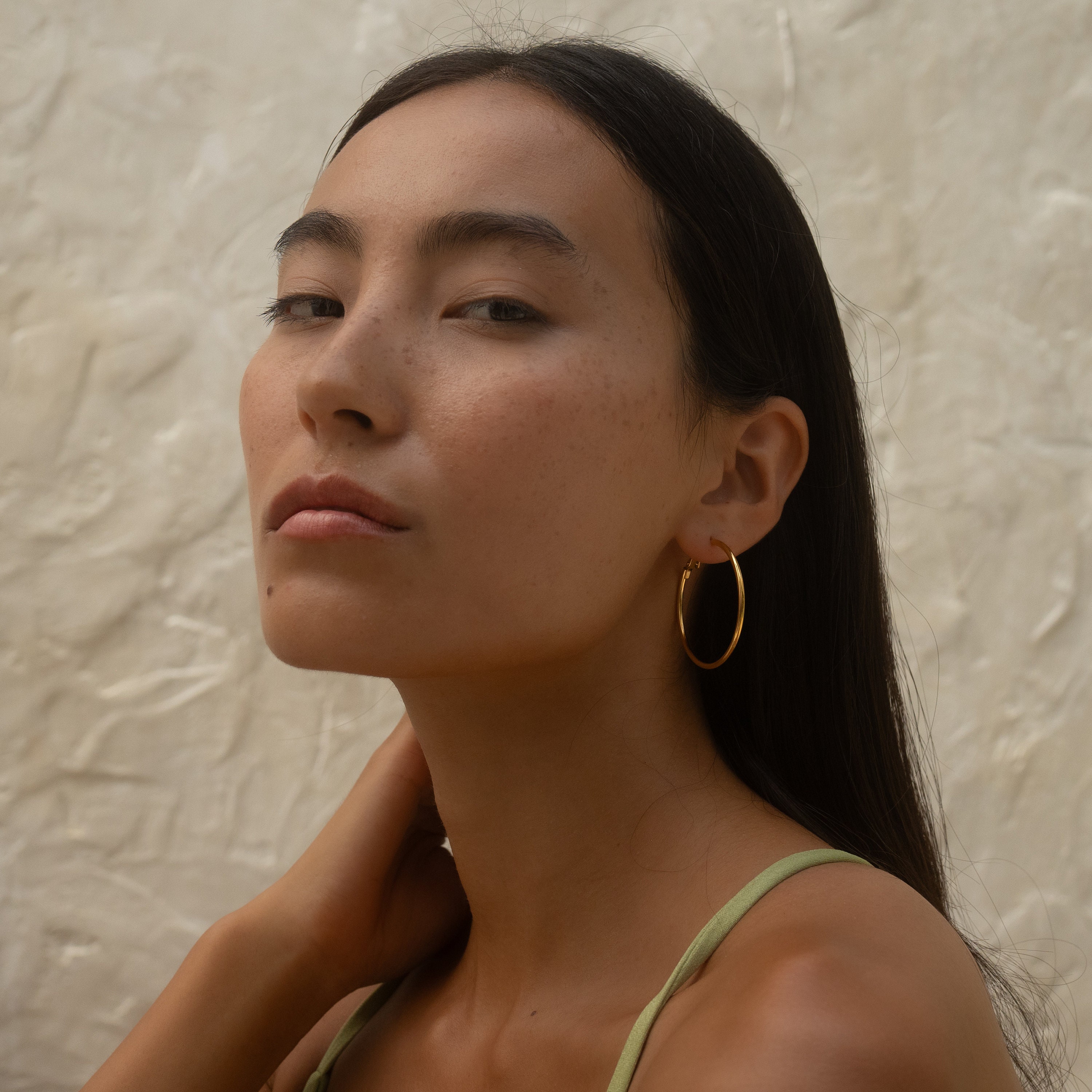 Gold Creoles Set in Different Sizes • Dainty Earrings • Gold Hoops ...