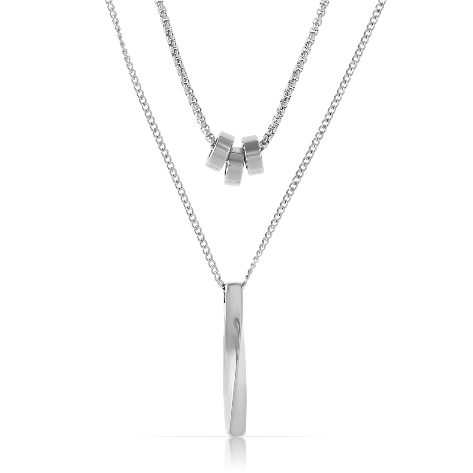 Double-layer Men's Necklace • Men's Necklace Chain With Pendant ...