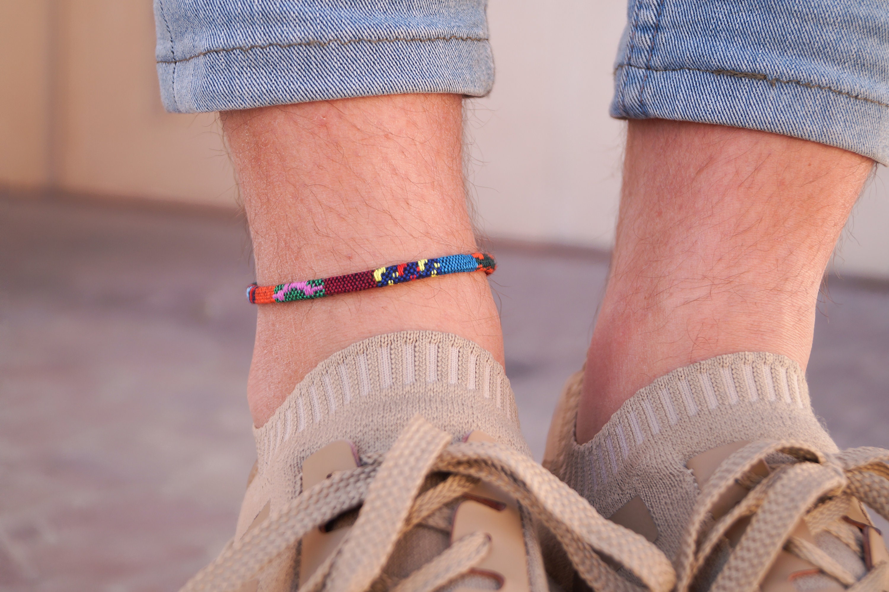 Surfer Beach Anklet for Men and Women - Mens Boho Ethno Ankle Bracelet ...