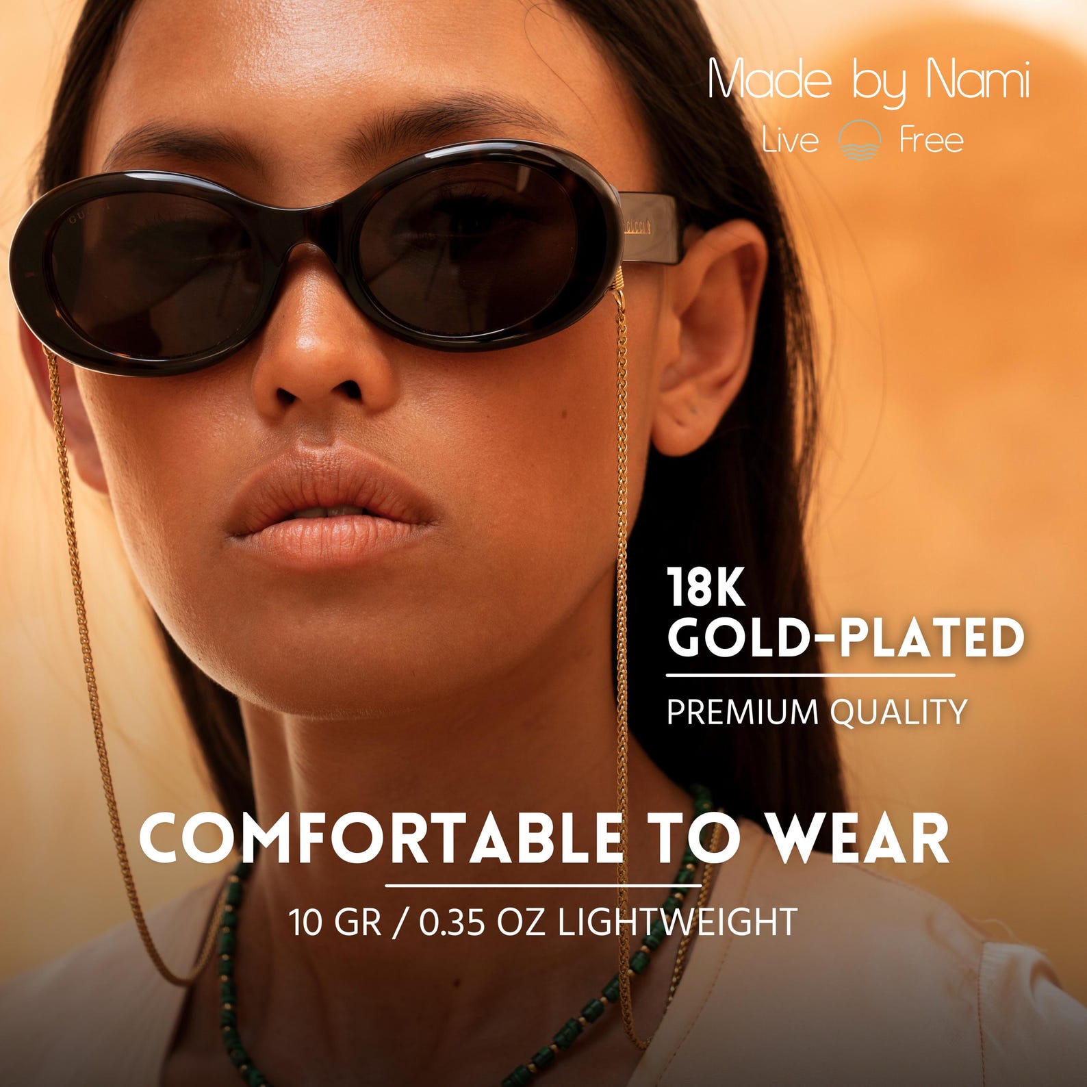 Golden Glasses Chain Women • Modern Eyeglass Chain Stainless Steel ...