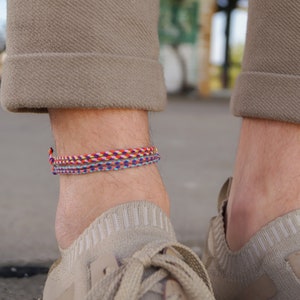 Surfer Beach Anklet for Men and Women - Mens Boho Ethno Ankle Bracelet ...