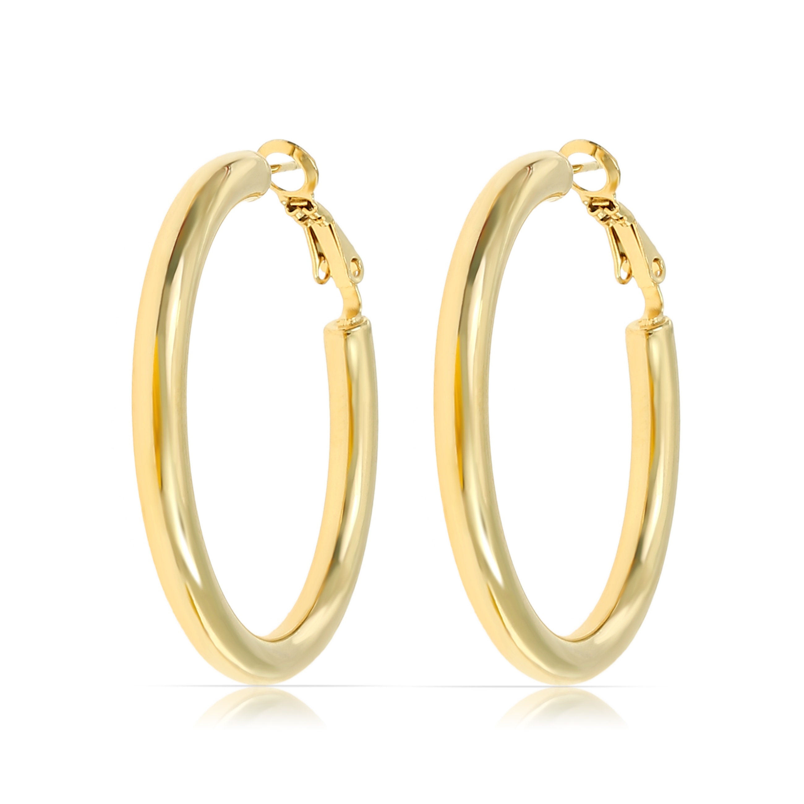 Gold Creoles Set in Different Sizes • Dainty Earrings • Gold Hoops ...