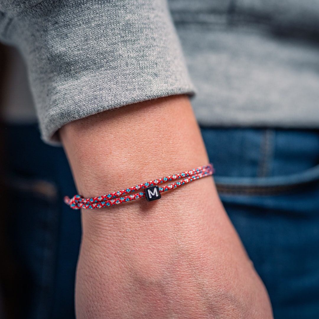 Personalized Bracelet With Letter • Individualized Friendship Bracelet ...