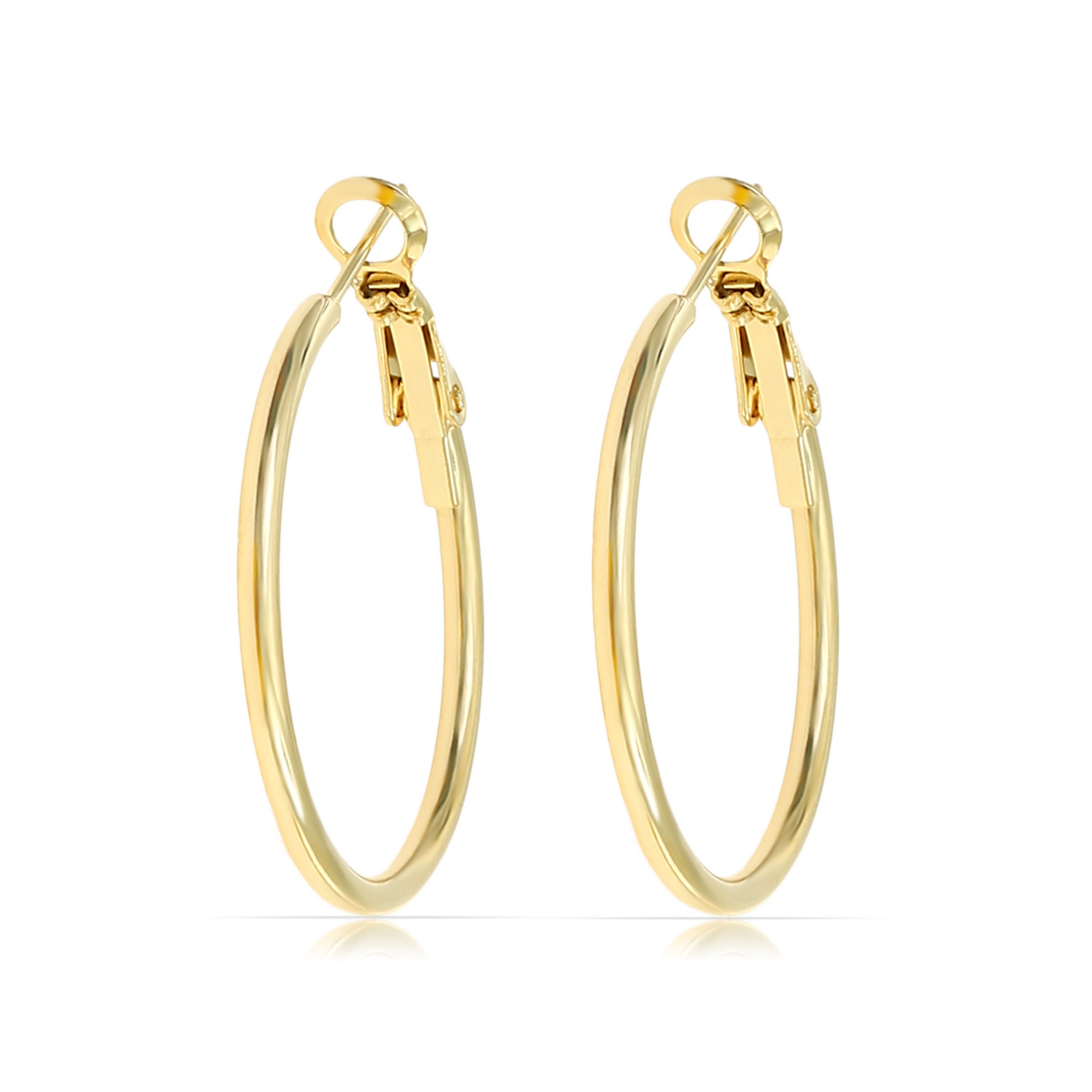 Gold Creoles Set in Different Sizes • Dainty Earrings • Gold Hoops ...