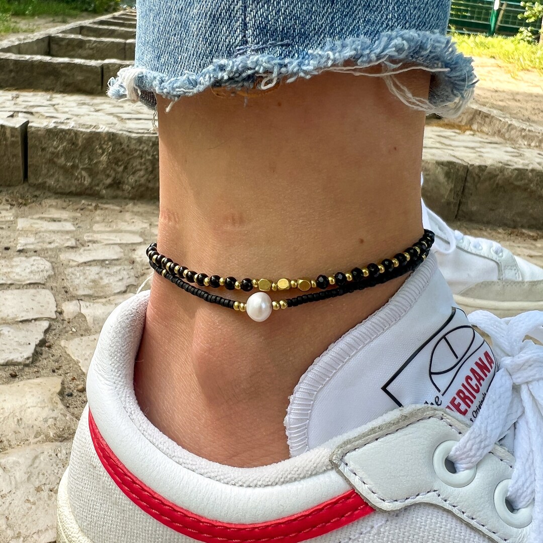 Goa Anklet With Beads Womens Boho Ethnic Ankle Bracelet Handmade ...