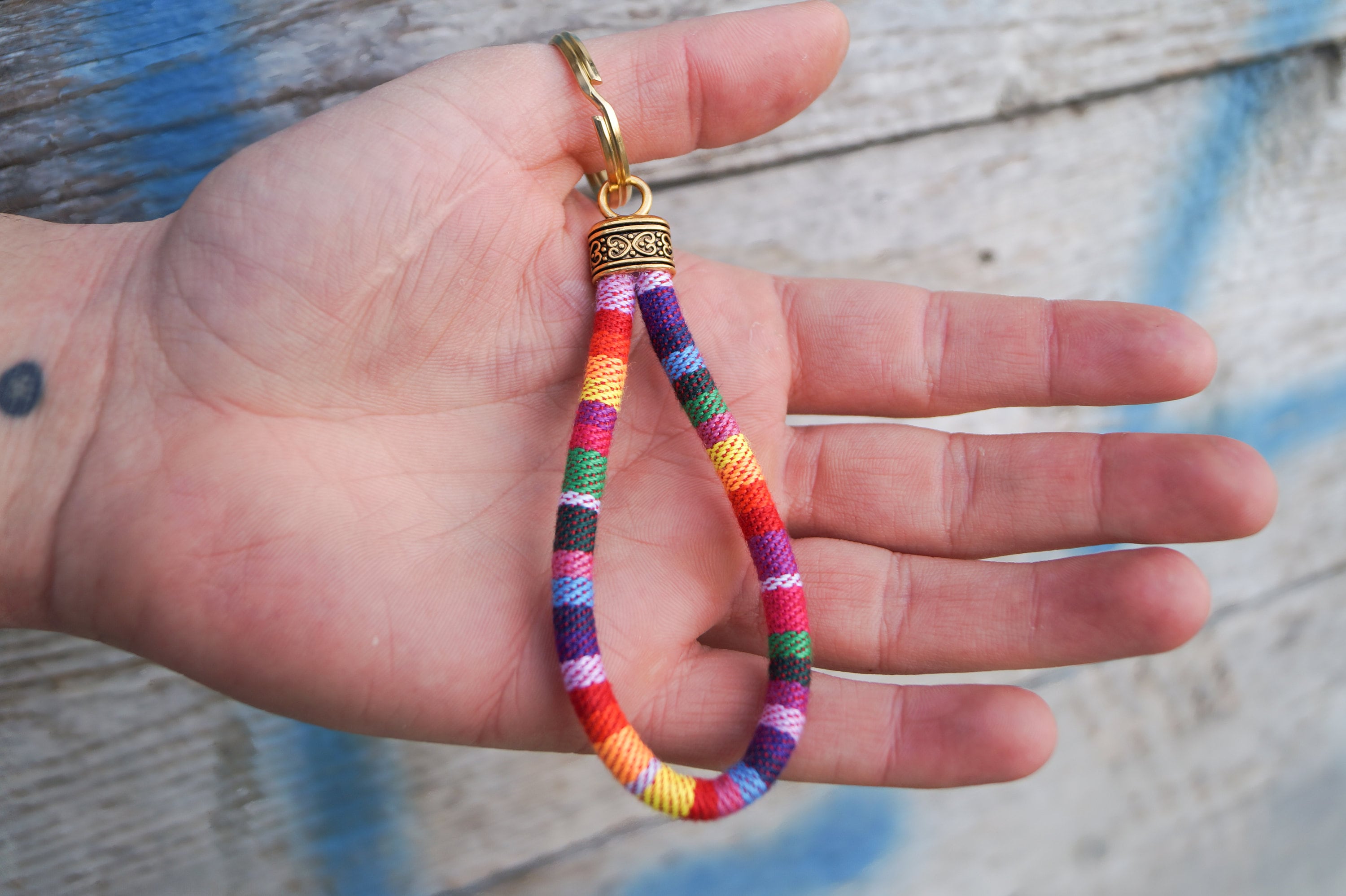 Boho Key Chain With Keyring - Handmade Surfer Accessories - Hippie ...