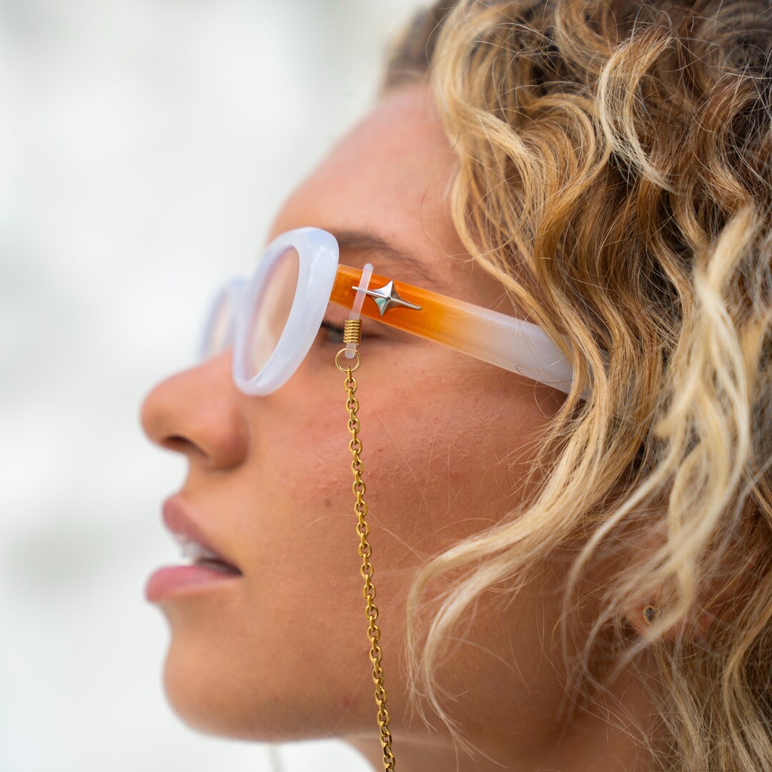 Golden Glasses Chain Women • Modern Eyeglass Chain Stainless Steel ...