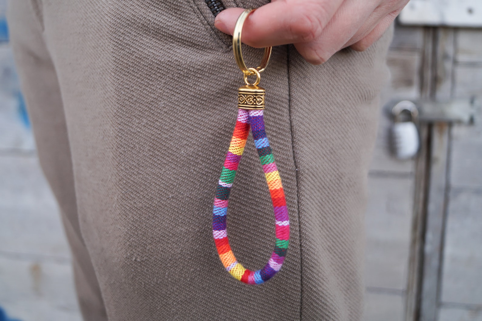 Boho Key Chain With Keyring - Handmade Surfer Accessories - Hippie ...