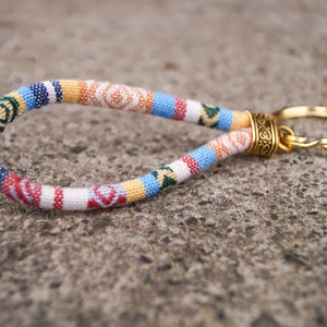 Boho Key Chain With Keyring - Handmade Surfer Accessories - Hippie ...