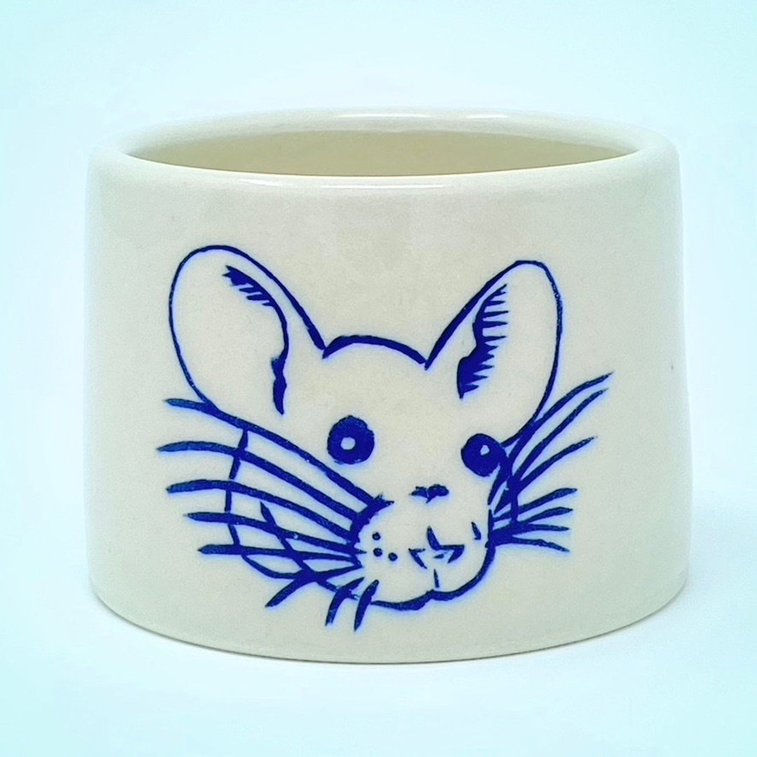 Mini Handmade Ceramic Mouse Planter, Tiny Planter, Mouse Art, Cute ...