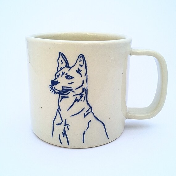Handmade Ceramic Dingo Mug Studio Pottery Dingo Art Coffee | Etsy