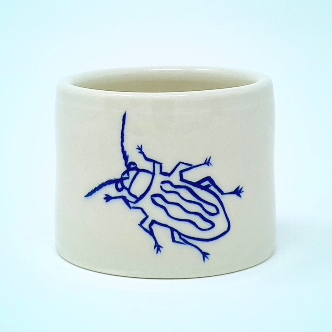 Mini Handmade Ceramic Beetle Planter, Tiny Planter, Beetle Art, Cute ...