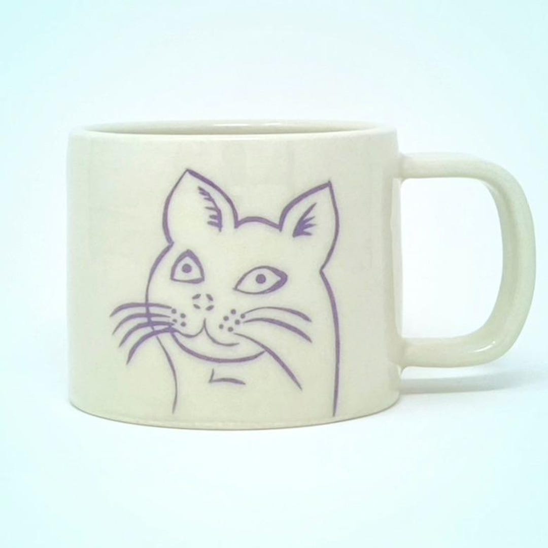 Handmade Ceramic Cat Mug, Cat Art, Cat Decor, Cute Cat Gift, Kitty Mug ...