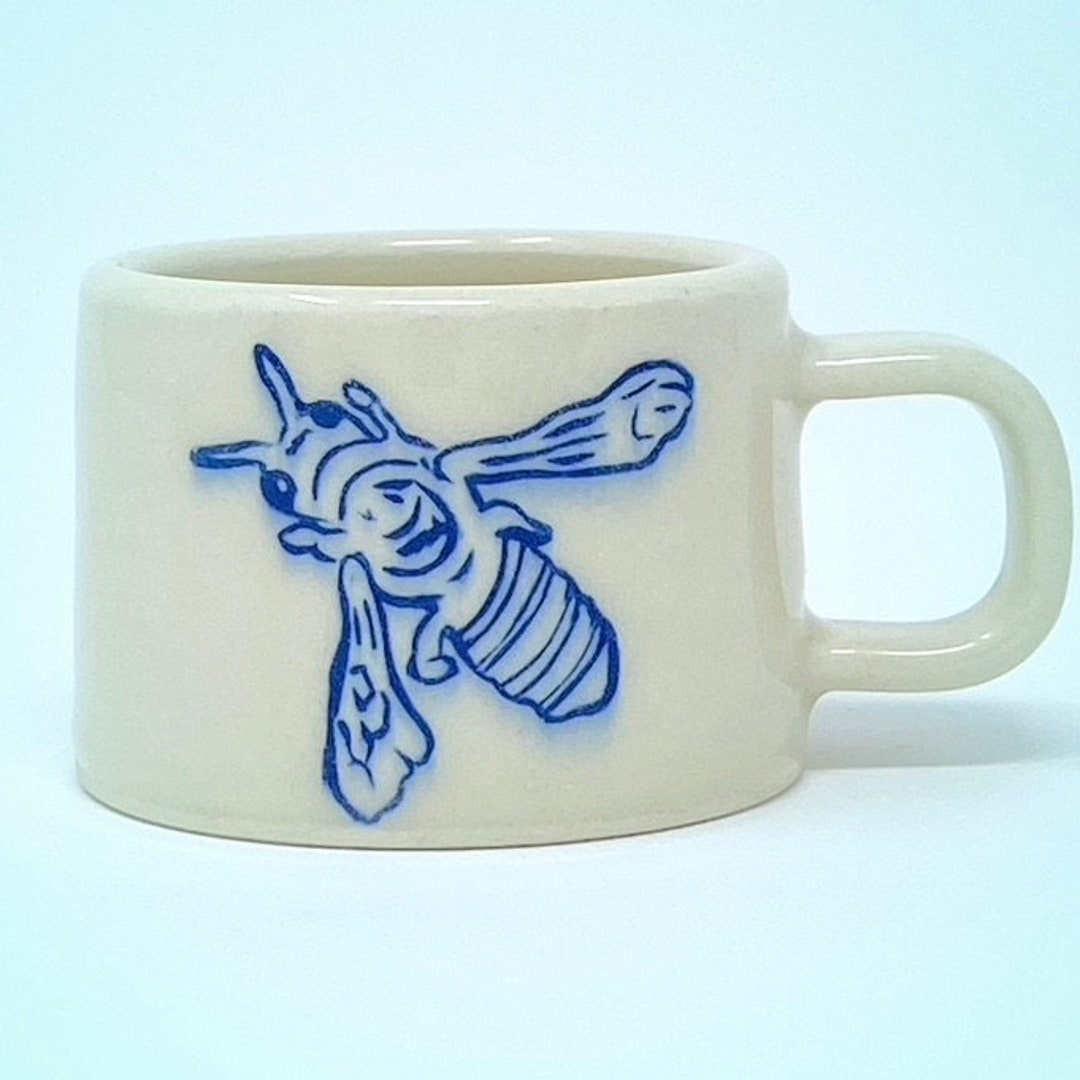Mini Handmade Ceramic Bee Mug, Bee Art, Tiny Mug, Animal Art, Cute ...